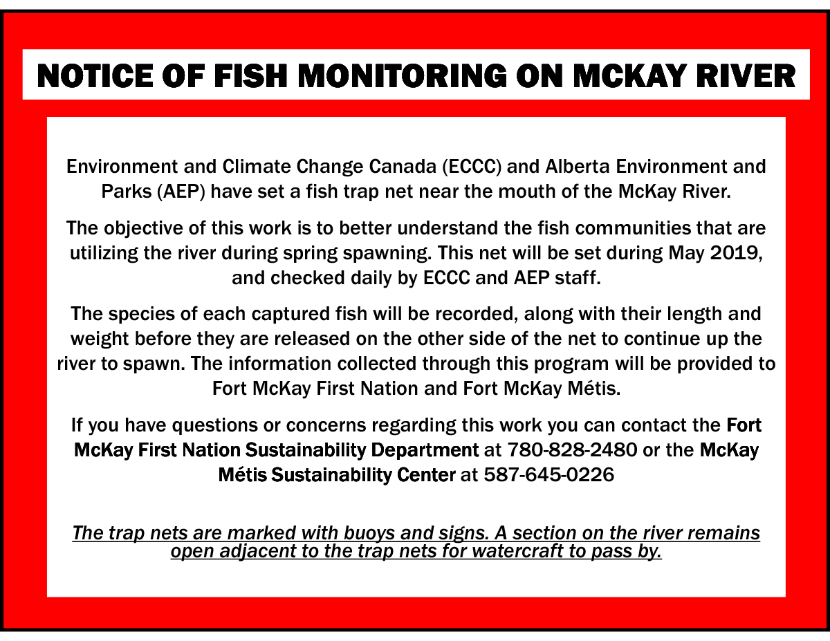 Community Notice - Fort McKay First Nation