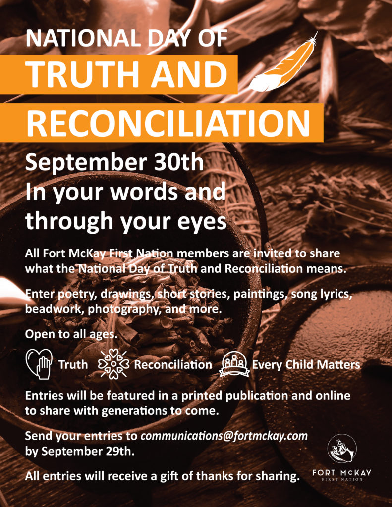 National Day for Truth and Reconciliation - Contest - Fort McKay First ...