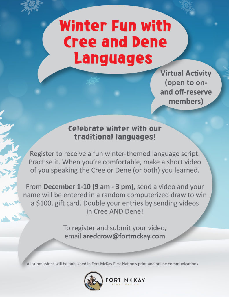 Winter Fun with Cree and Dene Languages - Fort McKay First Nation